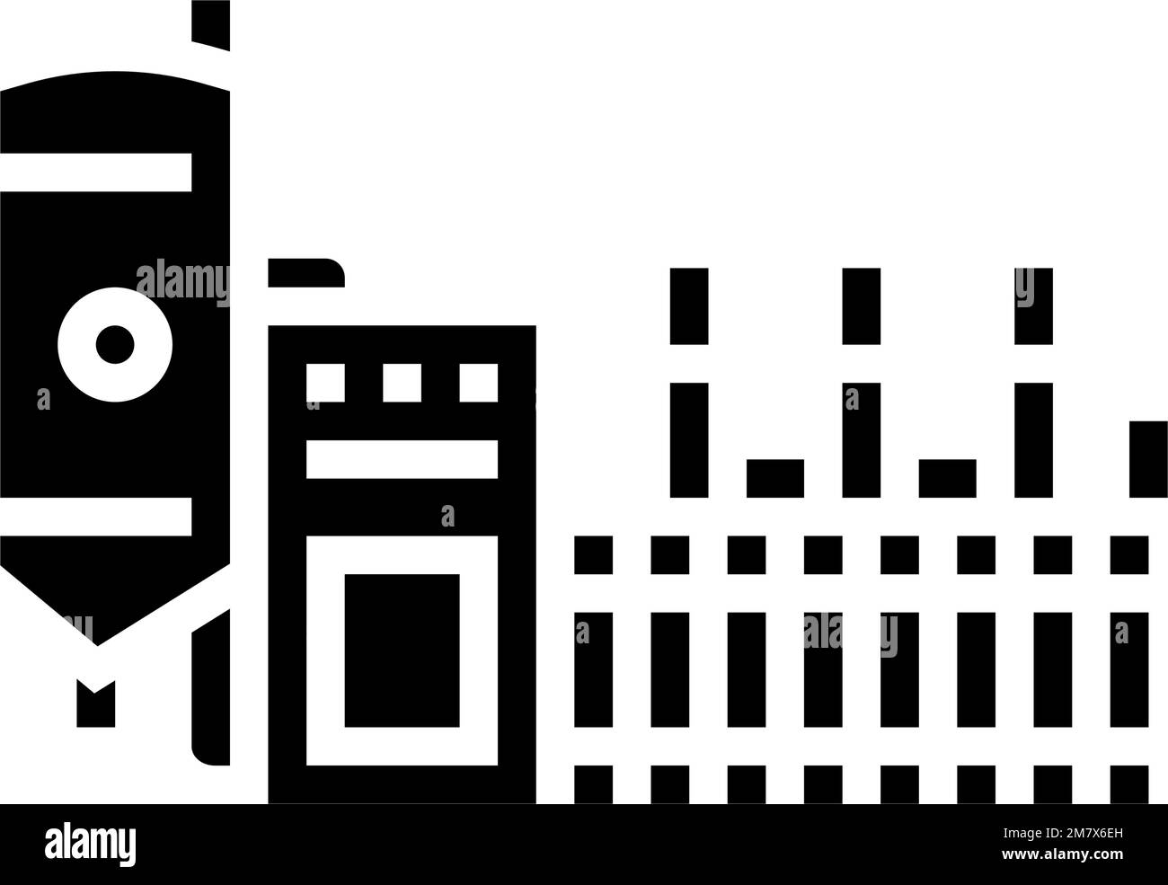 dri furnace steel production glyph icon vector illustration Stock ...