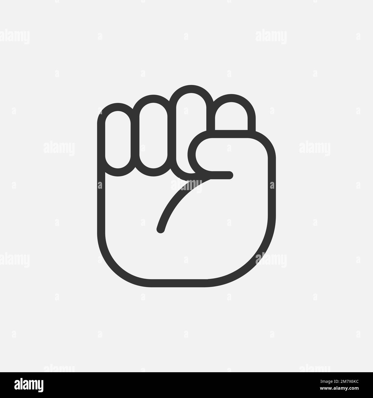 Protest hand icon isolated on white background. Vector illustration ...