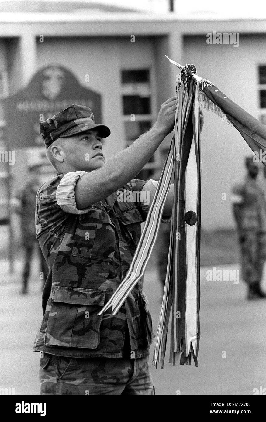 PFC Joseph Roberts, 7th Marines, has the honor of pinning a new battle ...