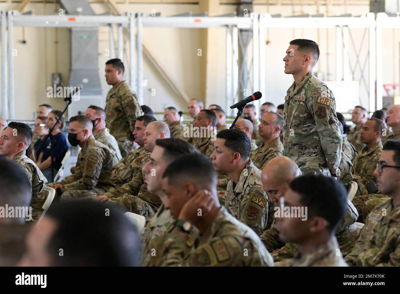 U.S. Airmen with the 156th Wing, Puerto Rico Air National Guard, ask ...