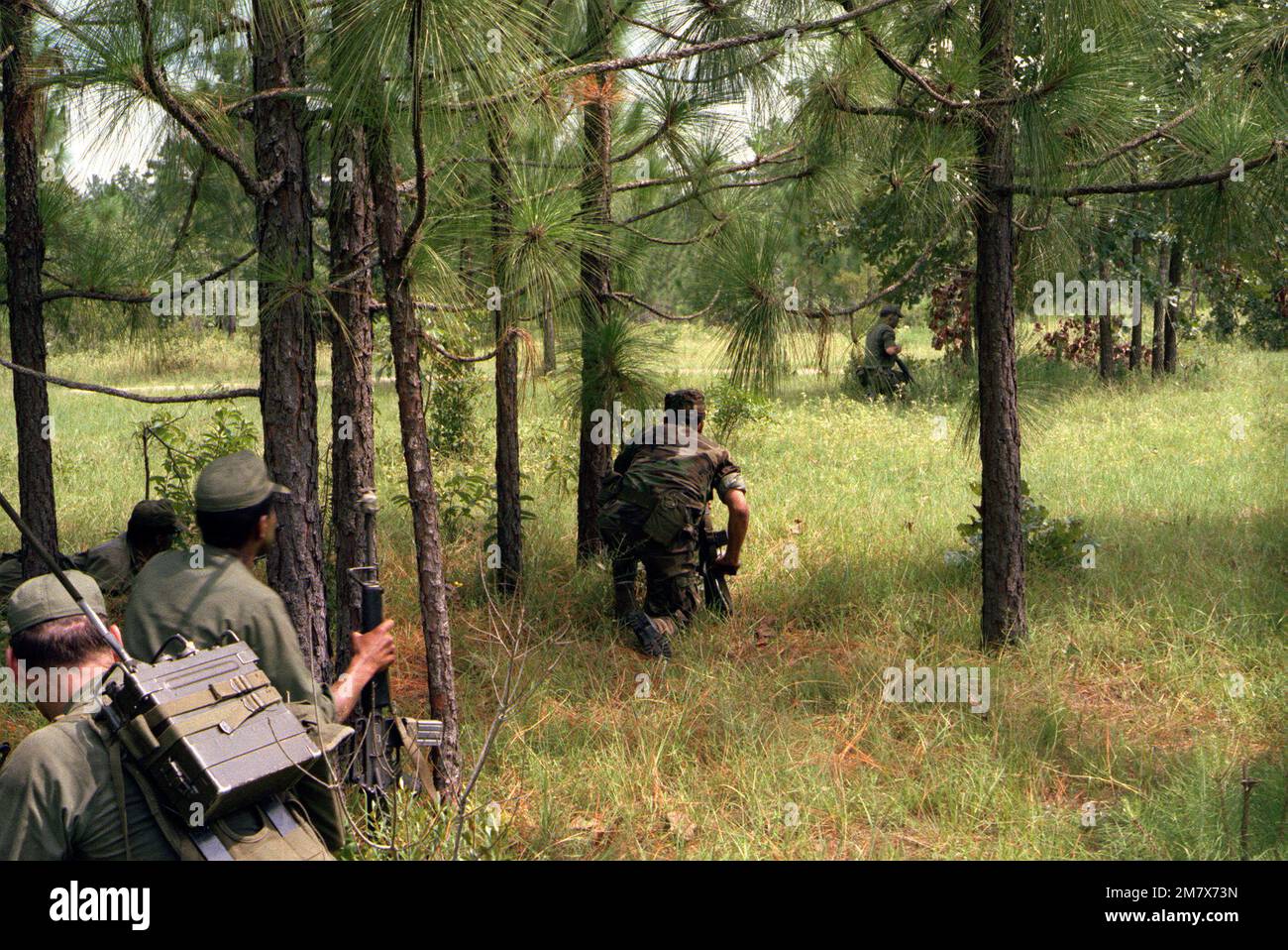 Officer Candidate School Cadets prepare to cross a "danger zone" during ...