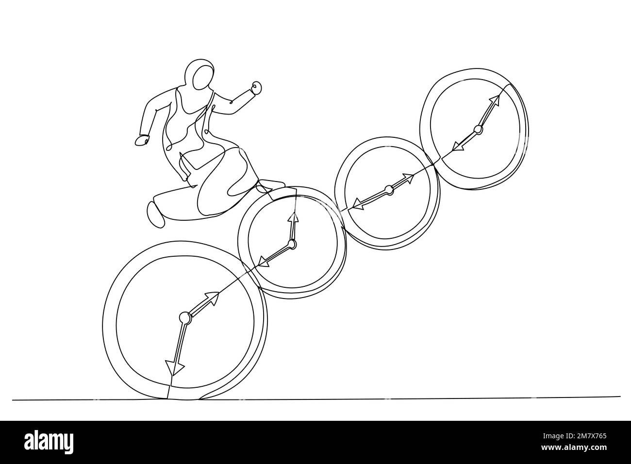 Cartoon muslim businesswoman employee Stock Vector Images - Alamy