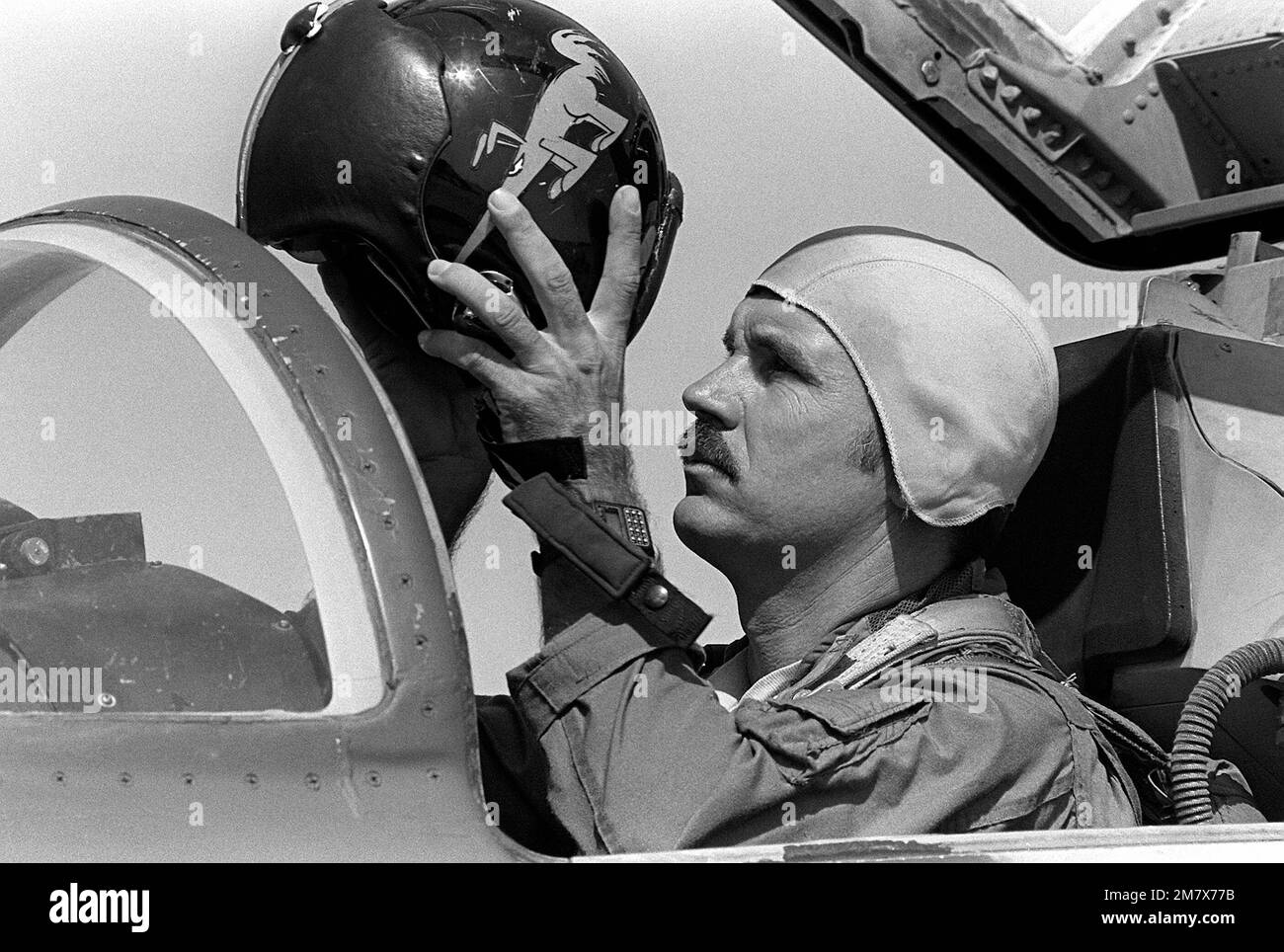 The pilot of a Navy Fighter Weapons School F-5E Tiger II adversary ...