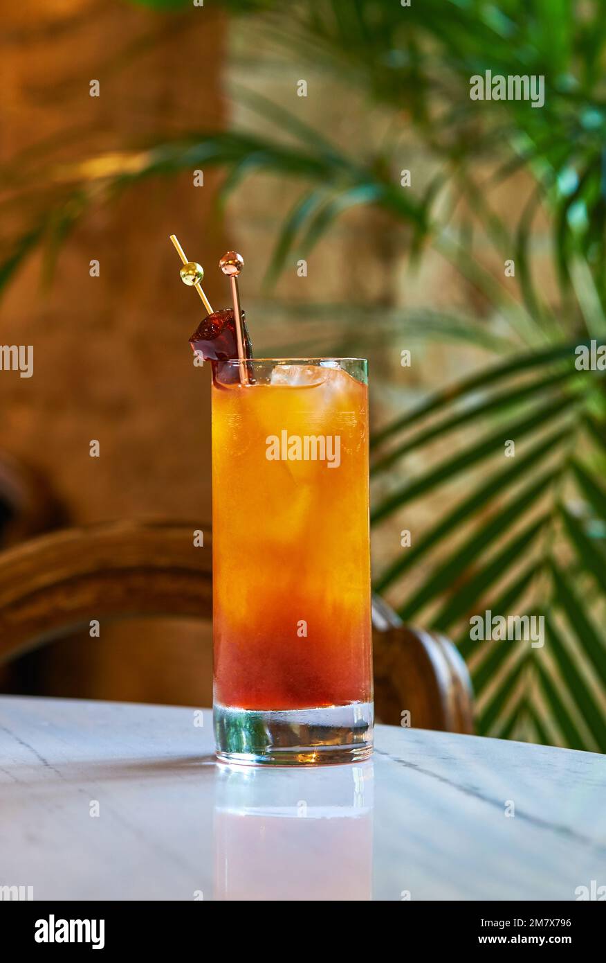 Orange Alcohol cocktail drink on table background Stock Photo - Alamy