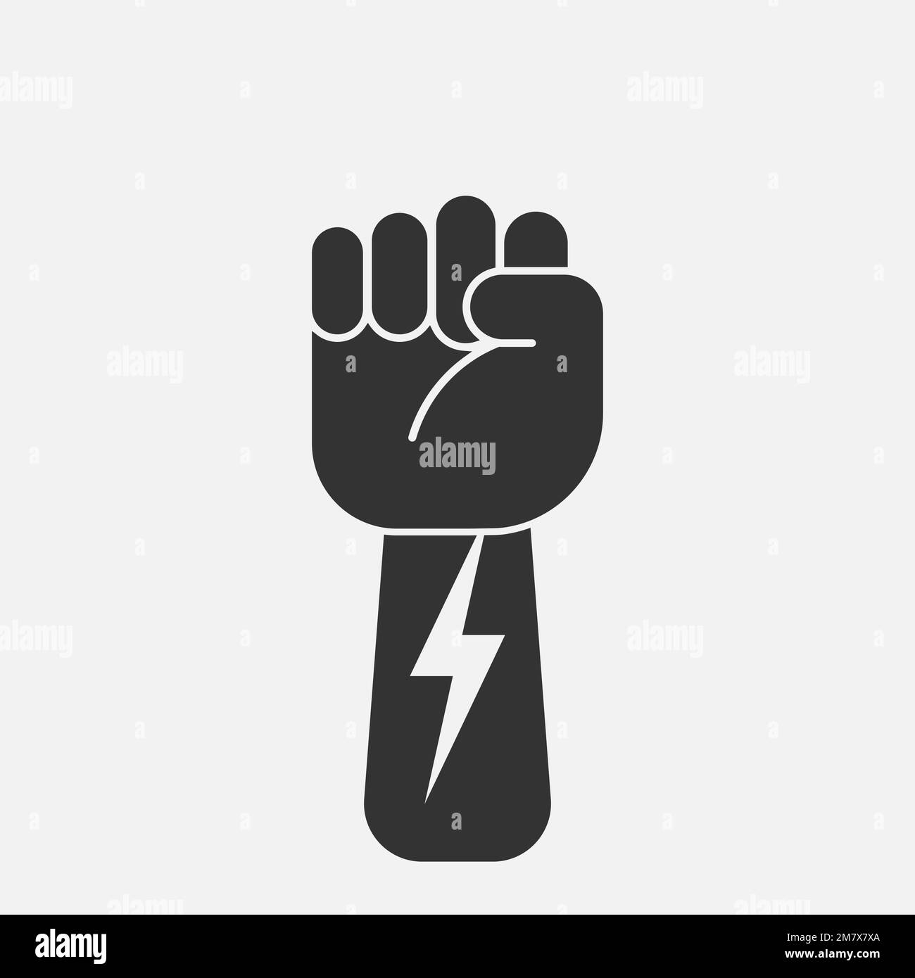 Human rights protest silhouette Black and White Stock Photos & Images ...