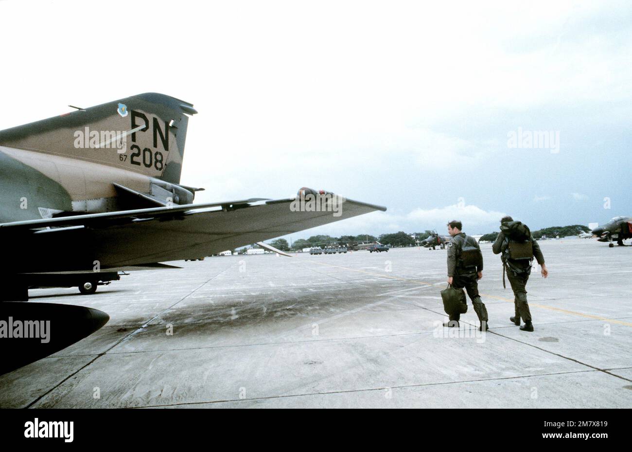 Pilots depart their F-4 Phantom II aircraft during Exercise Opportune ...