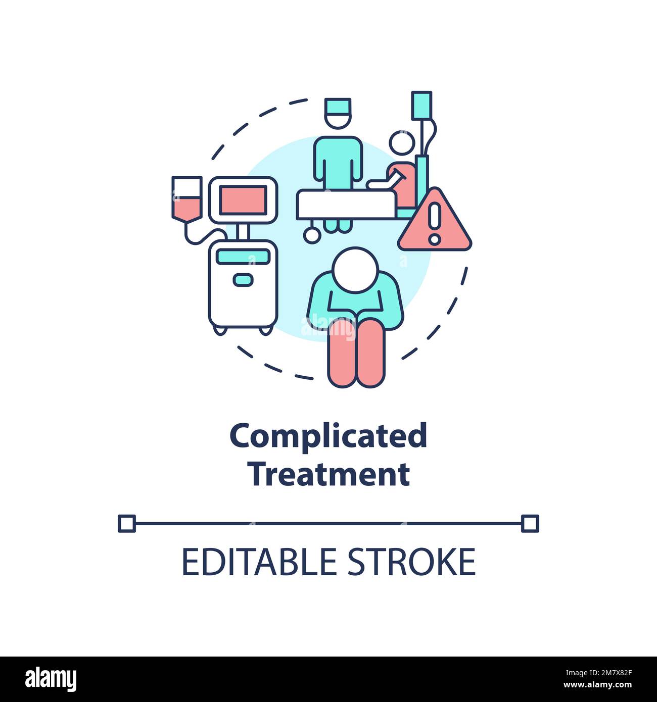 Complicated treatment concept icon Stock Vector Image & Art - Alamy