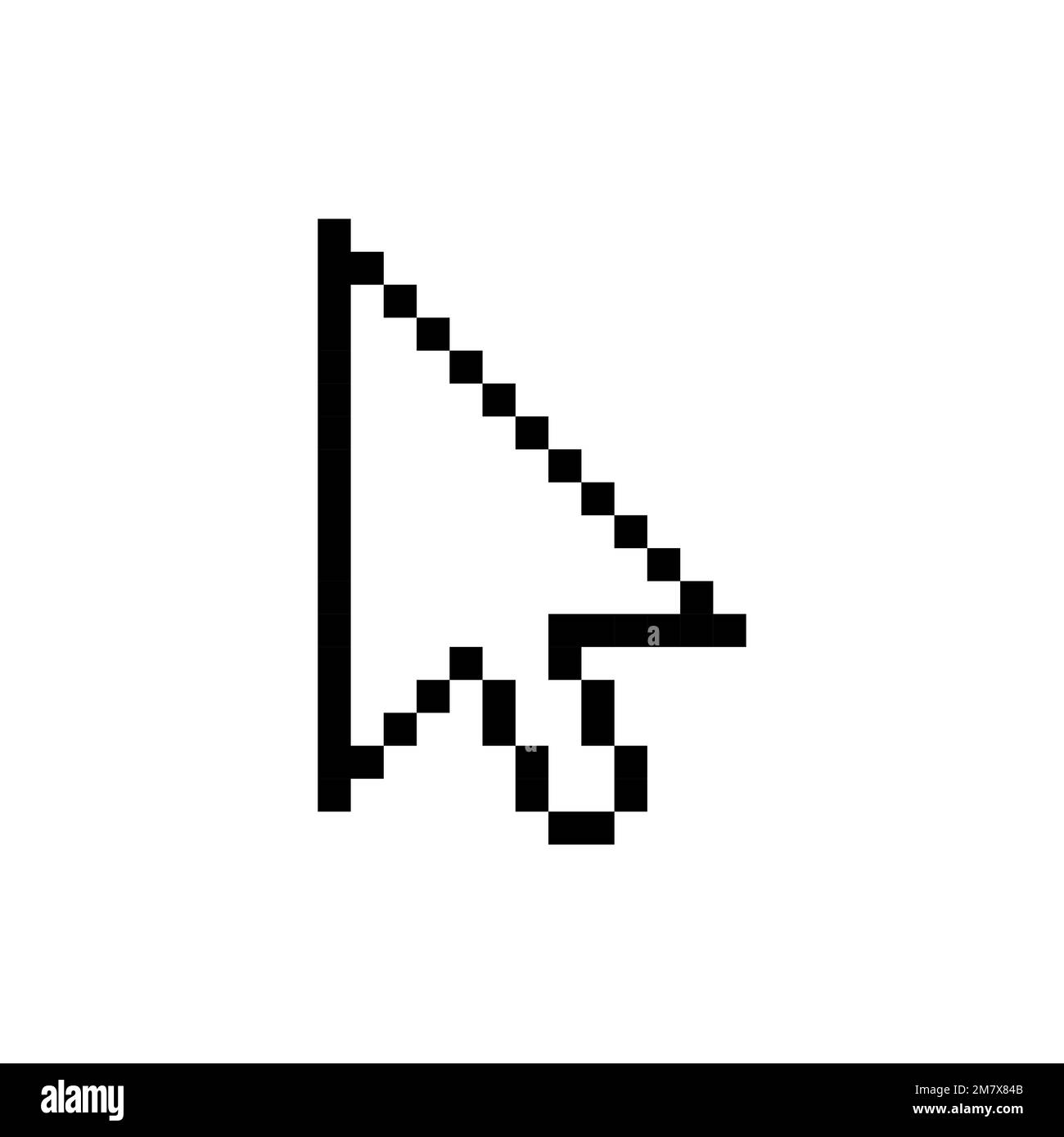 Pixel arrow cursor Icon isolated on white background. Vector illustration. Eps 10 Stock Vector ...