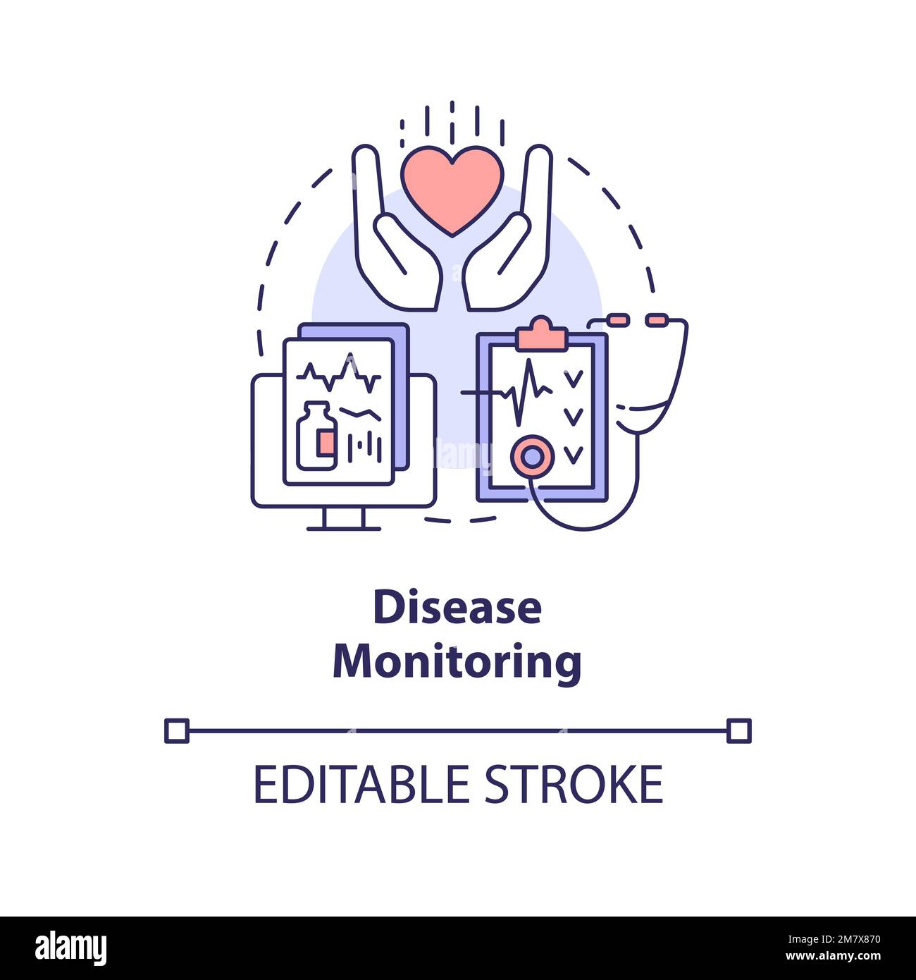 Disease monitoring concept icon Stock Vector Image & Art - Alamy