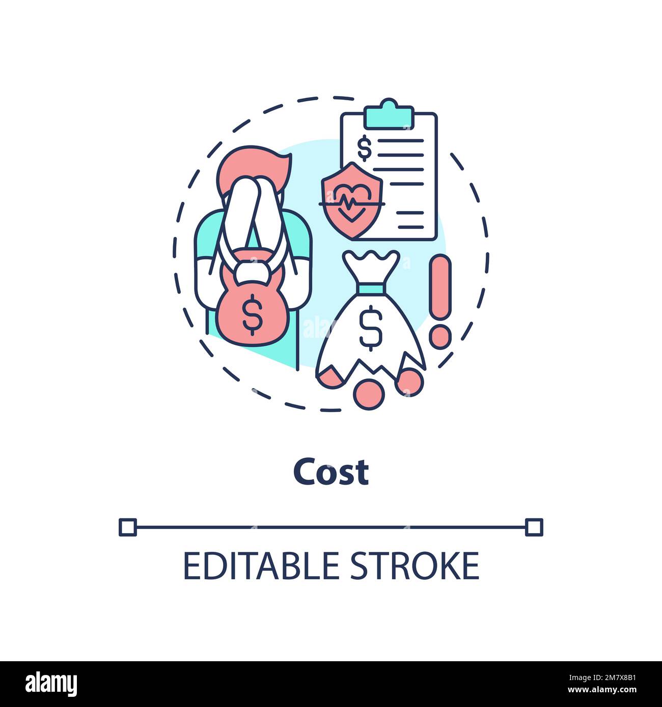 Cost concept icon Stock Vector Image & Art - Alamy