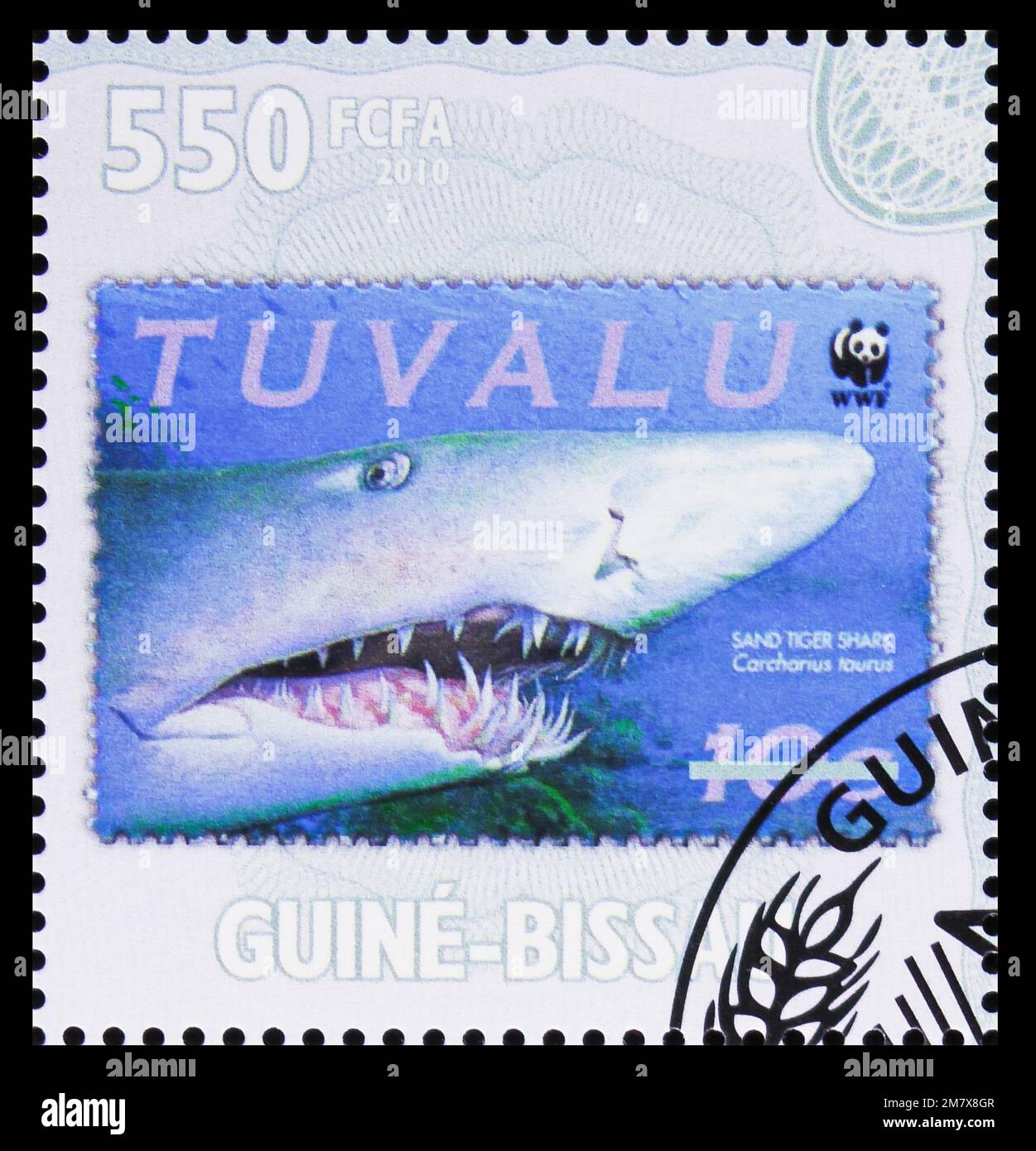 MOSCOW, RUSSIA - JULY 12, 2022: Postage stamp printed in Guinea-Bissau ...