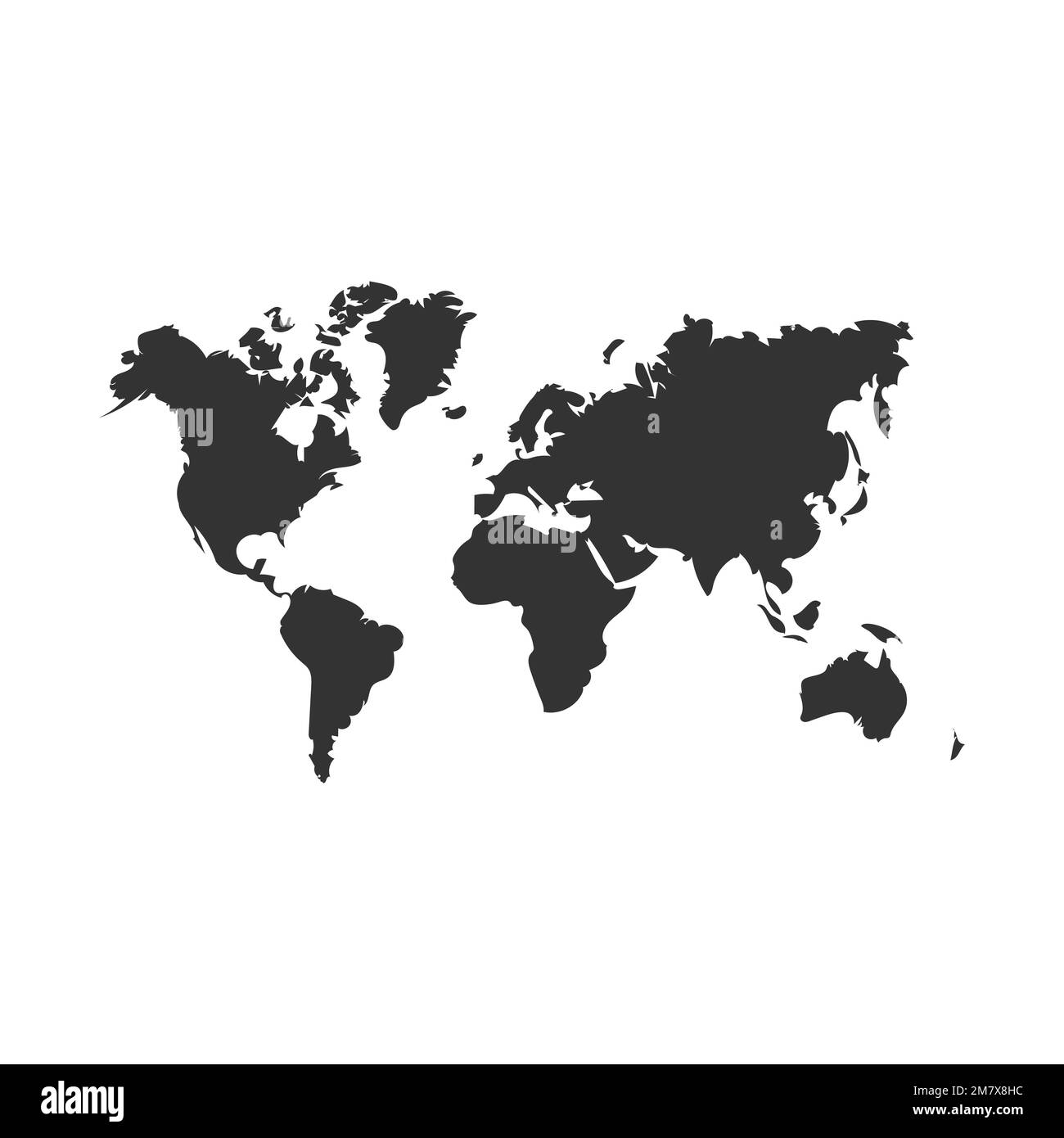 world map map icon. isolated on white background. Vector illustration ...