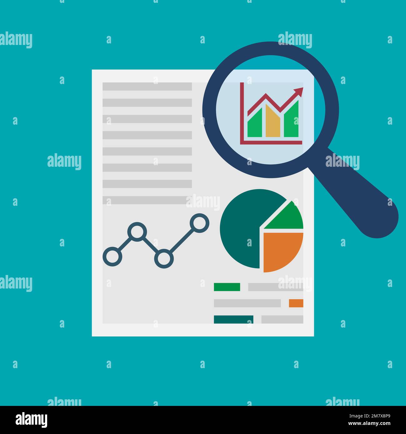 Data analysis design concept. isolated on white background. Vector ...