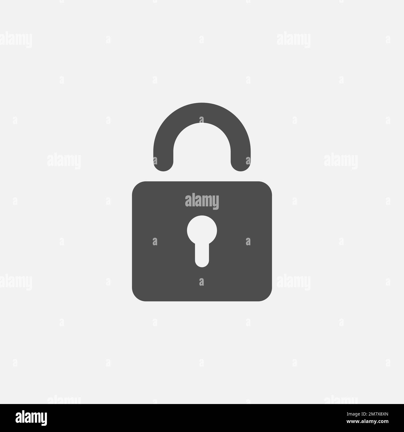 locked icon isolated on white background. Vector illustration. Eps 10 ...