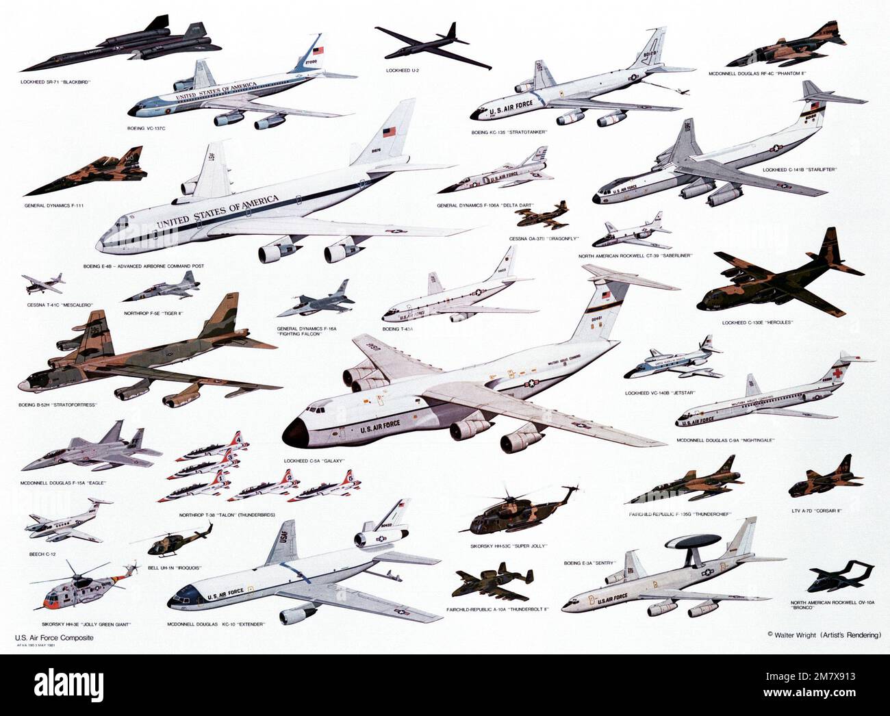 Artwork: "U.S. Air Force Composite" Artist: Walter Wright. Country ...