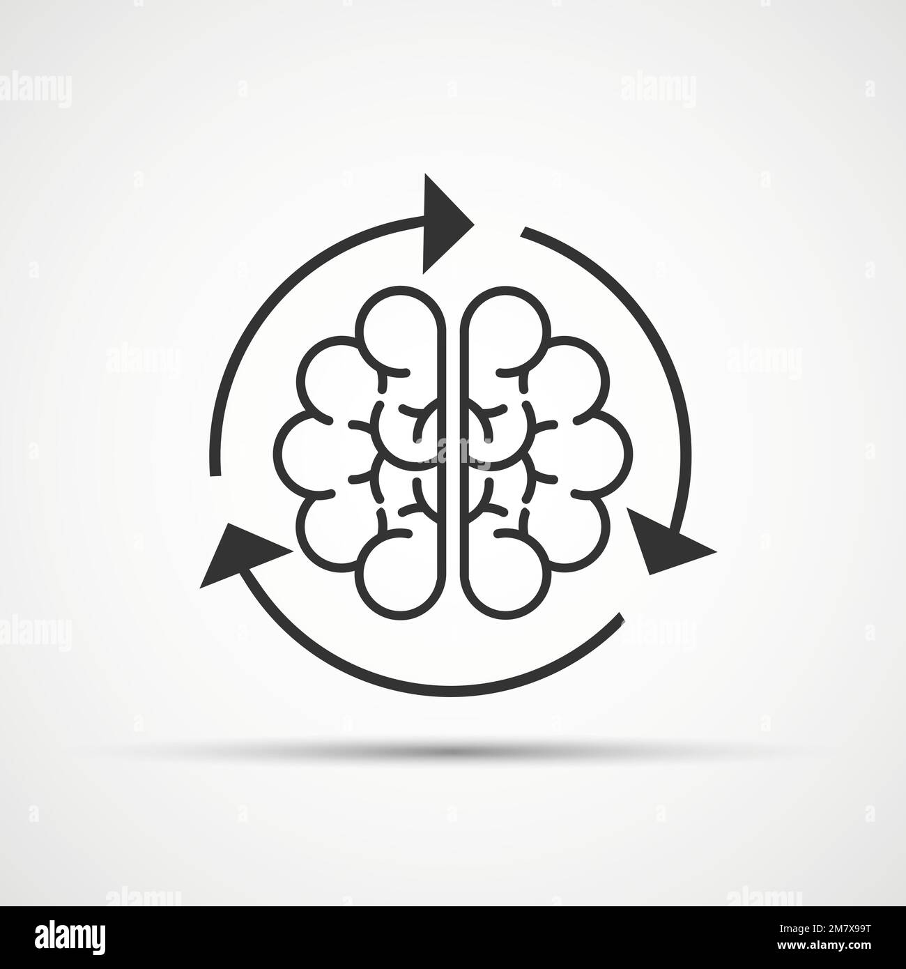 Brain loading. Vector illustration. Esp 10 Stock Vector Image & Art - Alamy