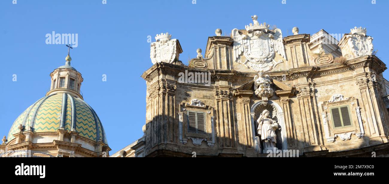 The dome of the Monastery of Santa Caterina d’Alessandria and the ...