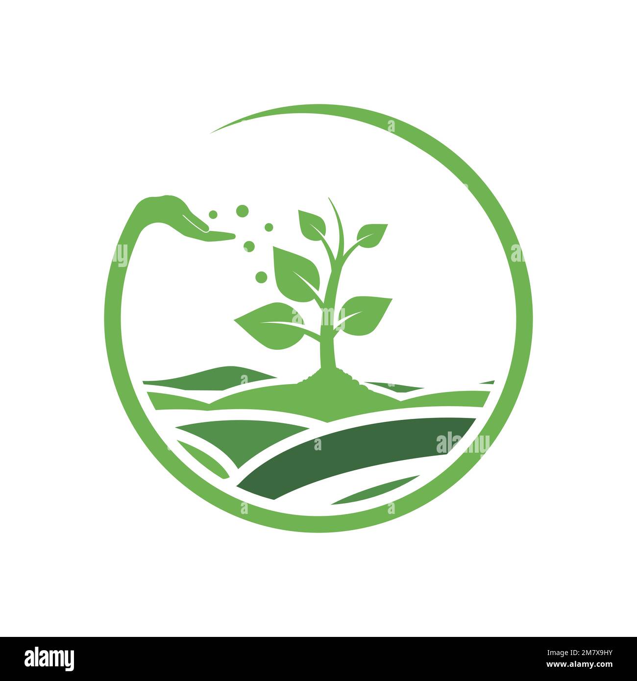 Farm logo isolated on white background. Vector illustration. Eps 10 ...
