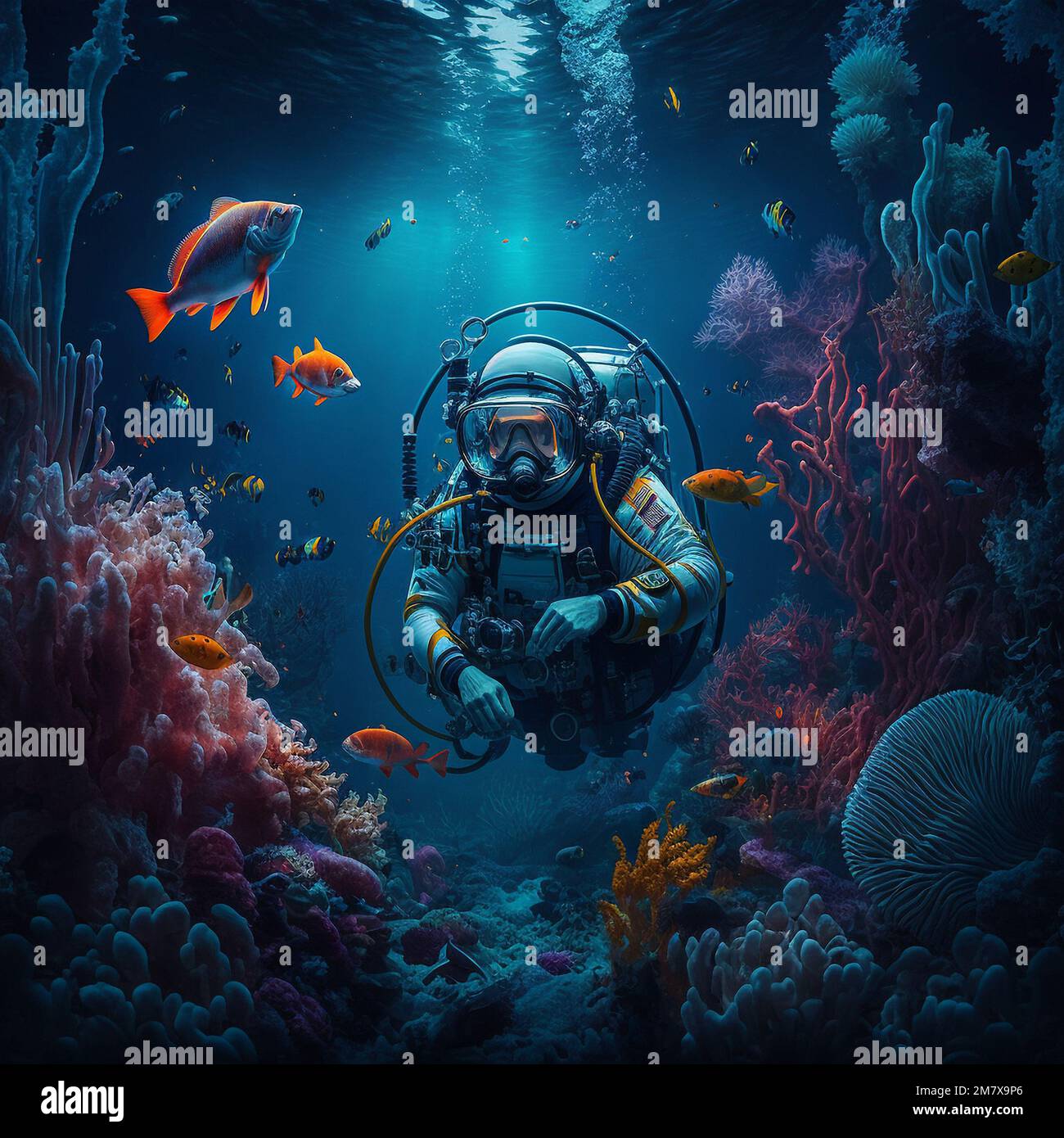 Scuba diver underwater plants hi-res stock photography and images - Alamy