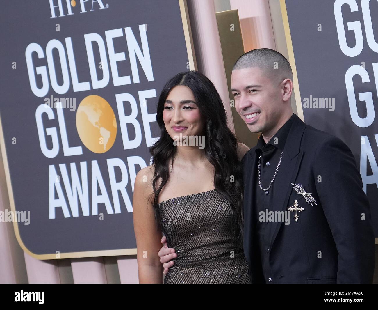 Los Angeles, USA, 10/01/2023, Aleena Miller and Noel Miller arrive at ...