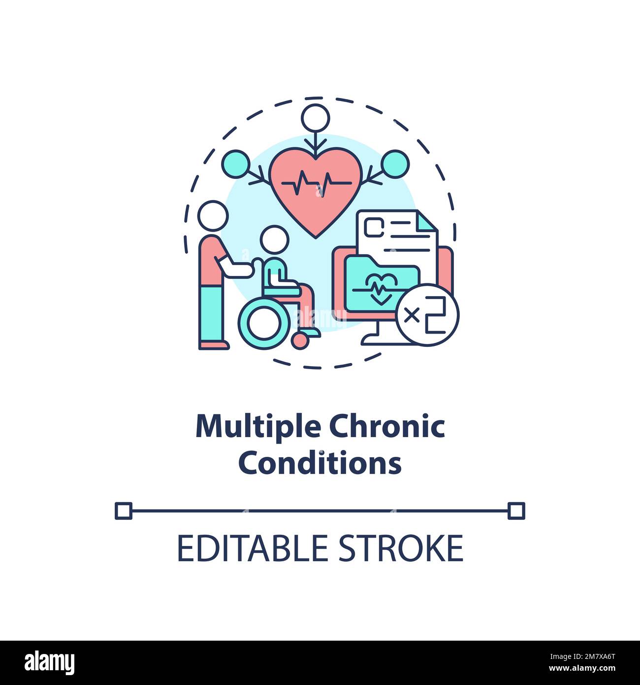 Multiple chronic conditions concept icon Stock Vector Image & Art - Alamy