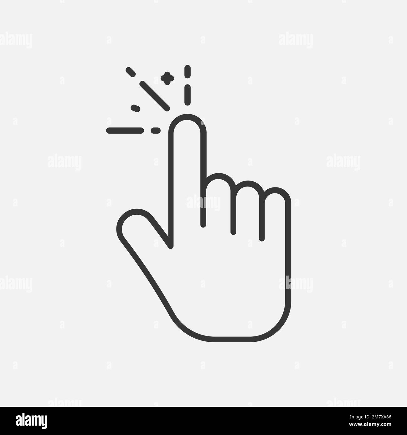 line click icon isolated on white background. Vector illustration. Eps ...