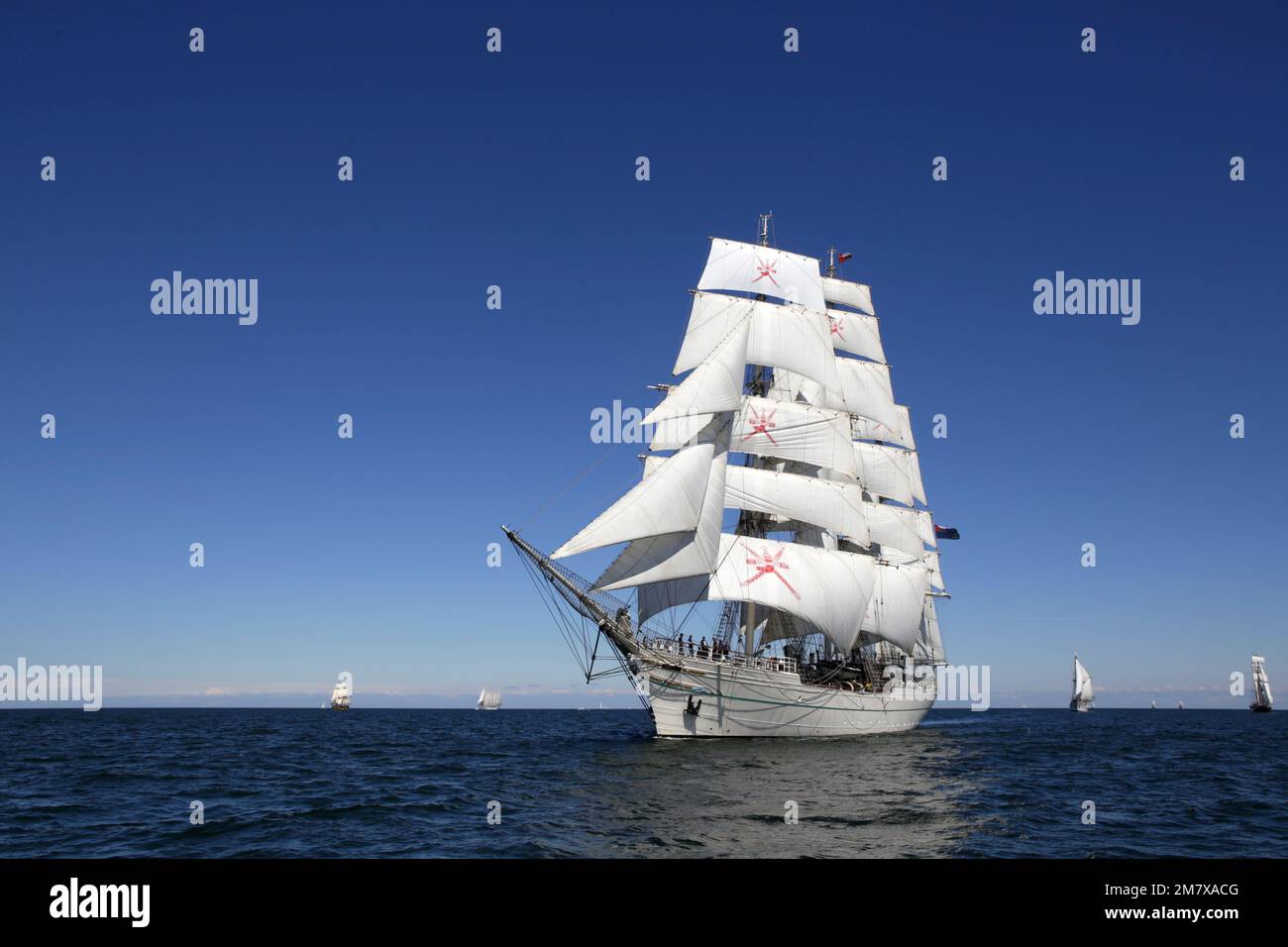 Omani Navy ship Shabab Oman II, Turku race start, 2017 Stock Photo - Alamy