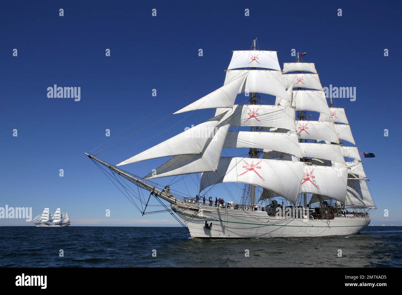 Omani Navy ship Shabab Oman II, Turku race start, 2017 Stock Photo - Alamy