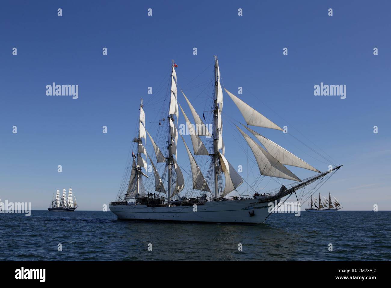 Omani Navy ship Shabab Oman II, Turku race start, 2017 Stock Photo - Alamy
