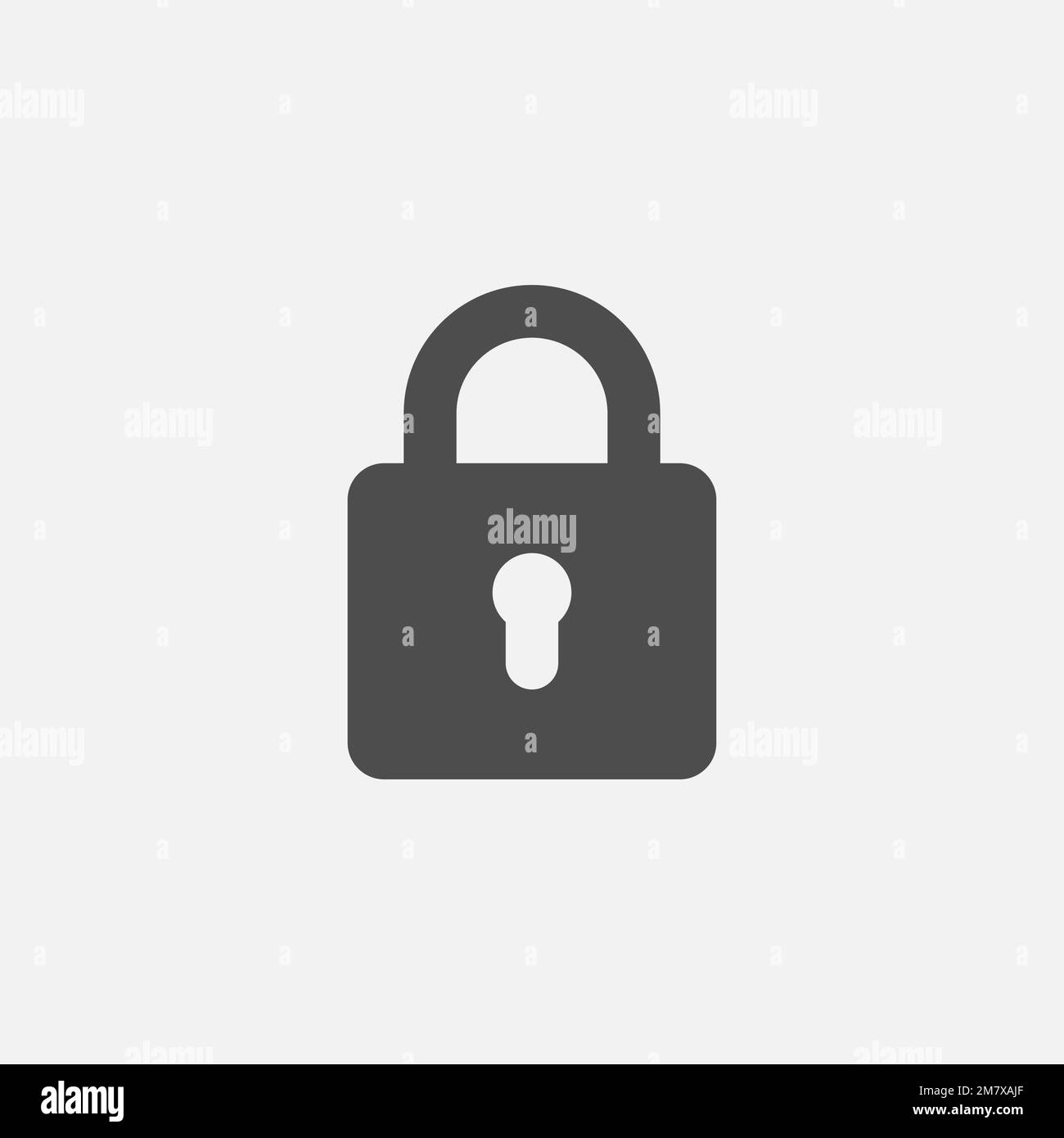 locked icon isolated on white background. Vector illustration. Eps 10 ...