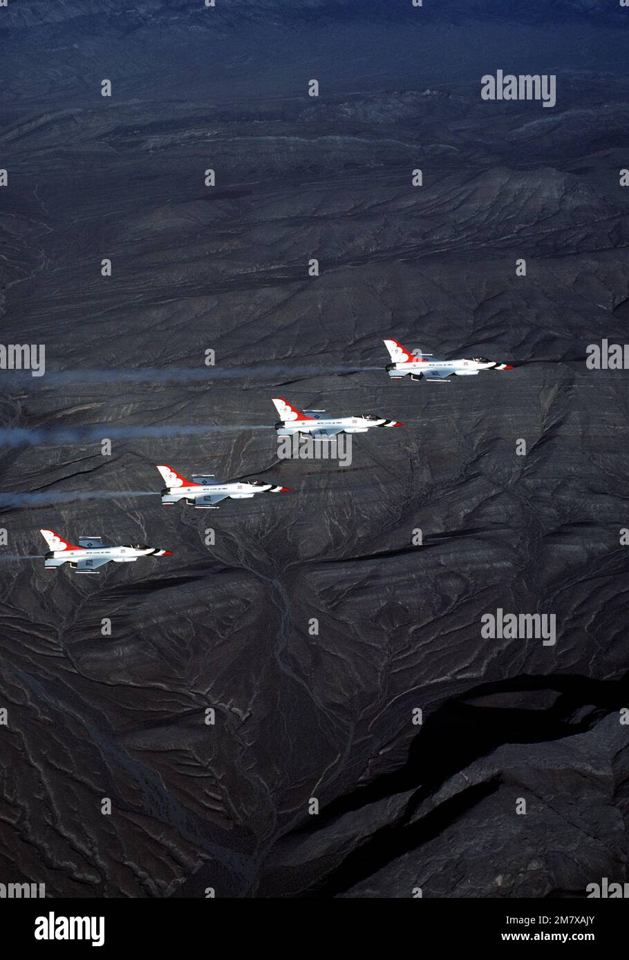 The Air Force Air Demonstration Team Thunderbirds fly their F-16 ...