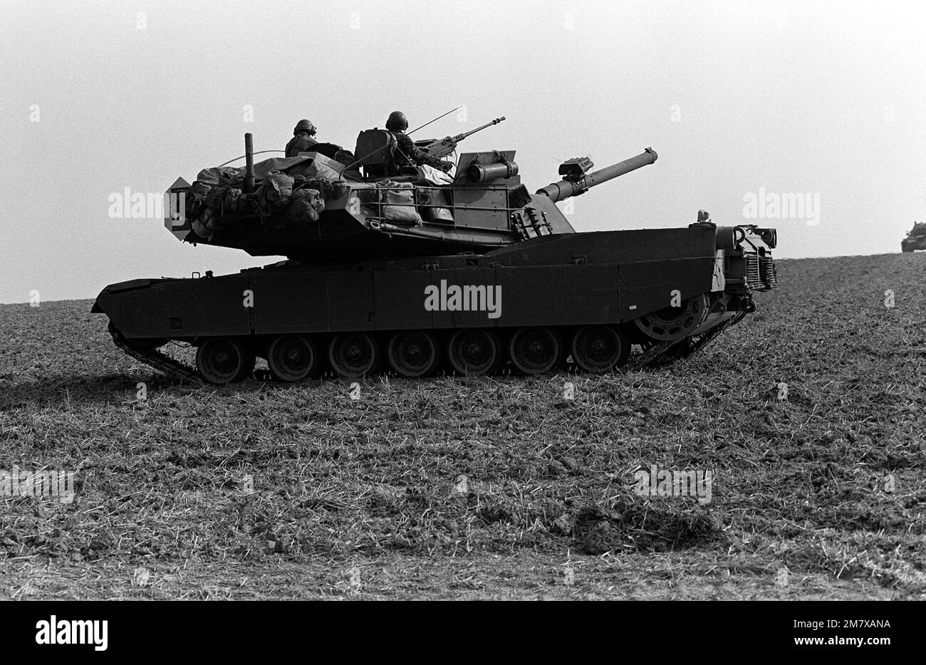 An M-1 Abrams tank assigned to the 2nd Battalion, 64th Armor, 3rd ...