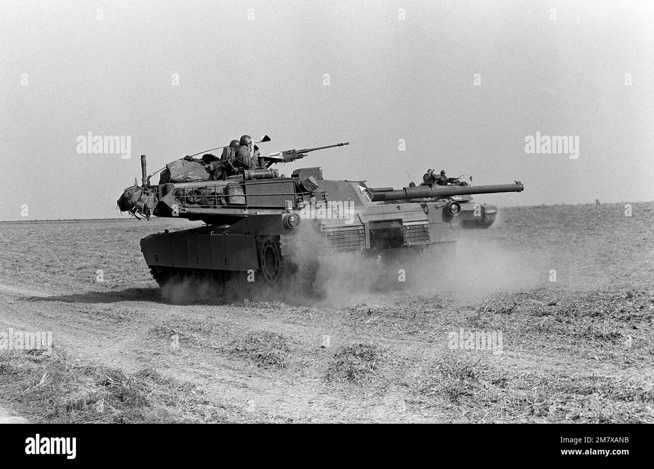 An M-1 Abrams tank assigned to the 2nd Battalion, 64th Armor, 3rd ...