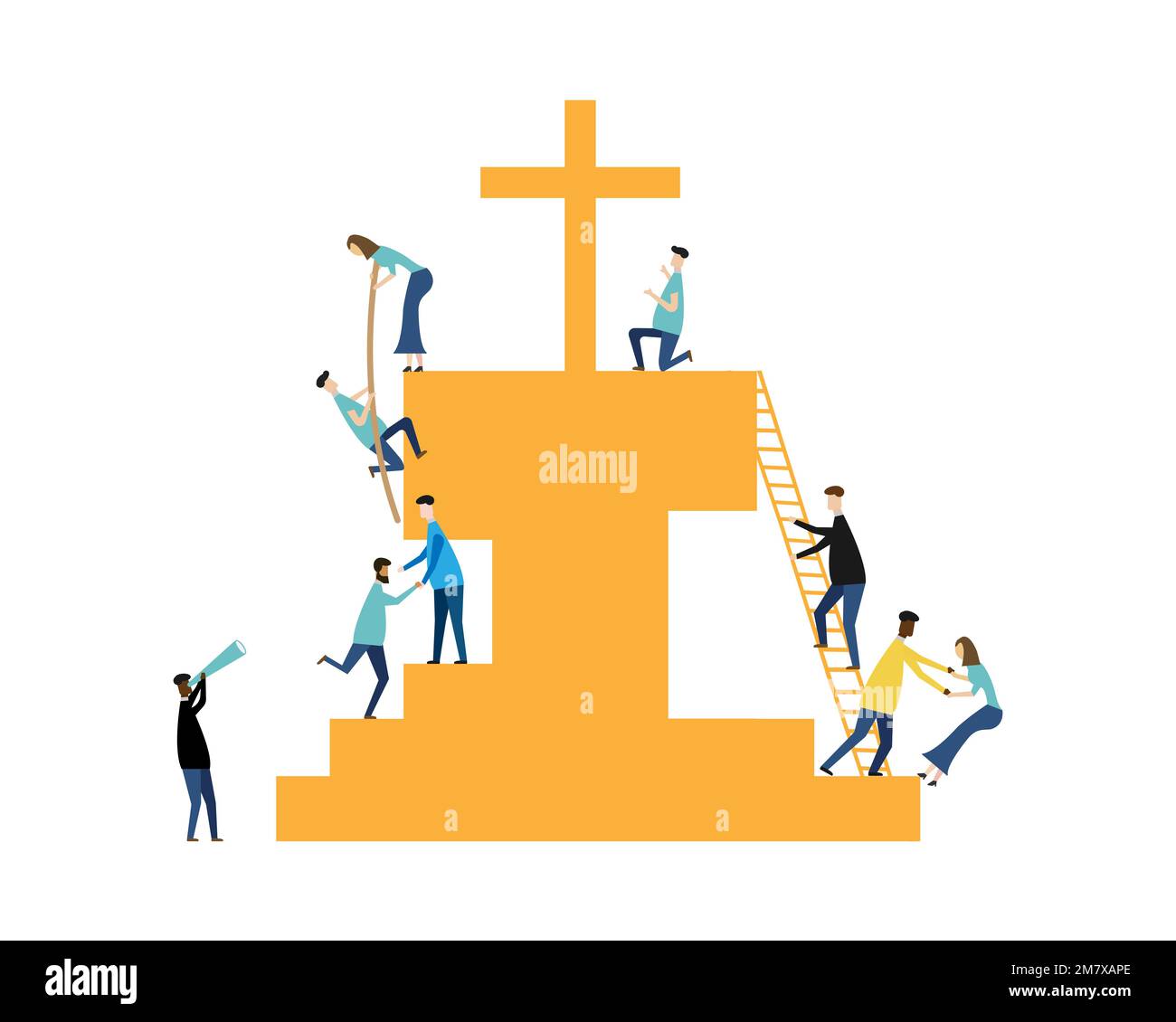 Jesus Savior concept isolated on white background. Vector illustration ...