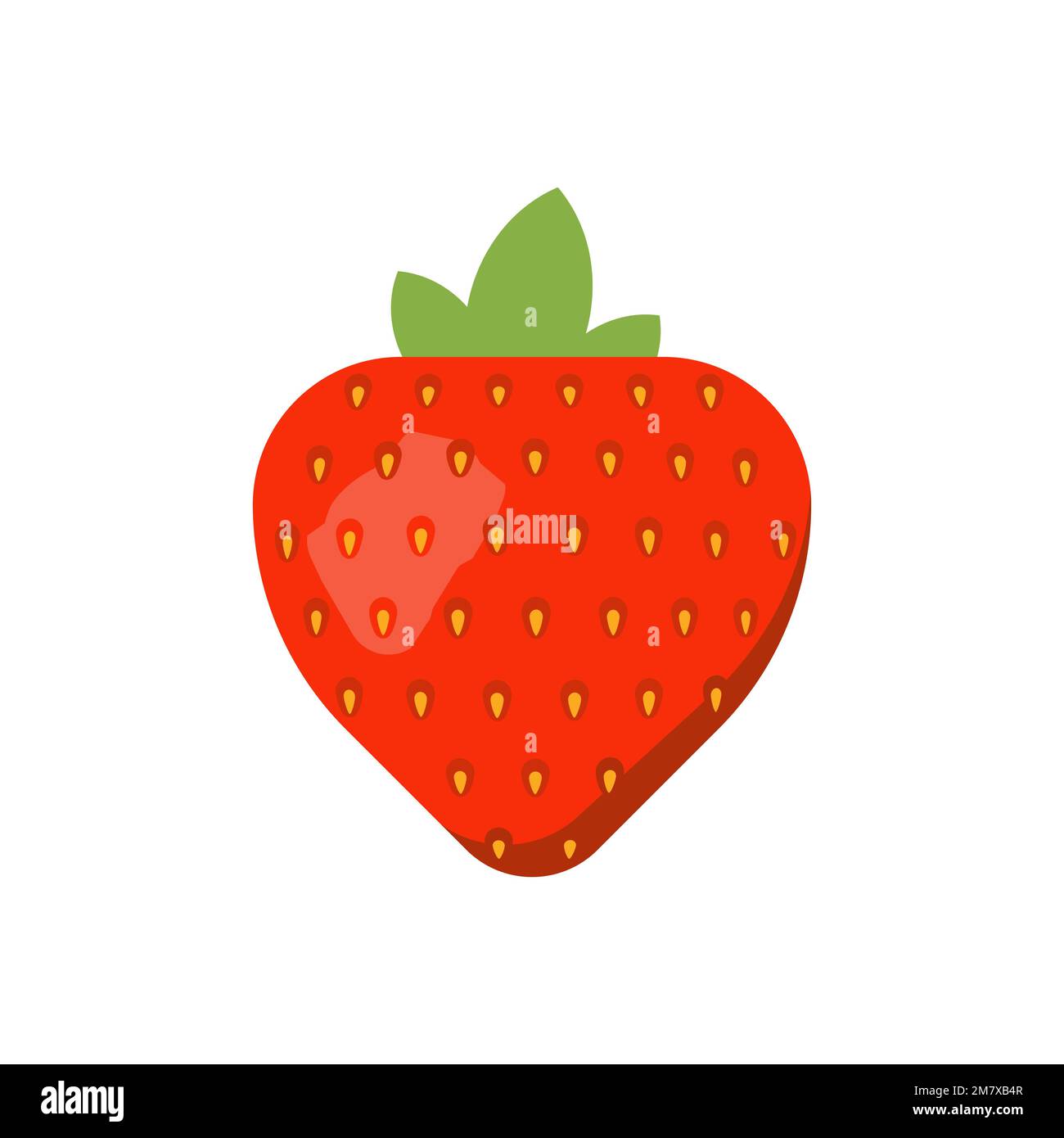 Strawberryisolated on white background. Vector illustration. Eps 10 ...