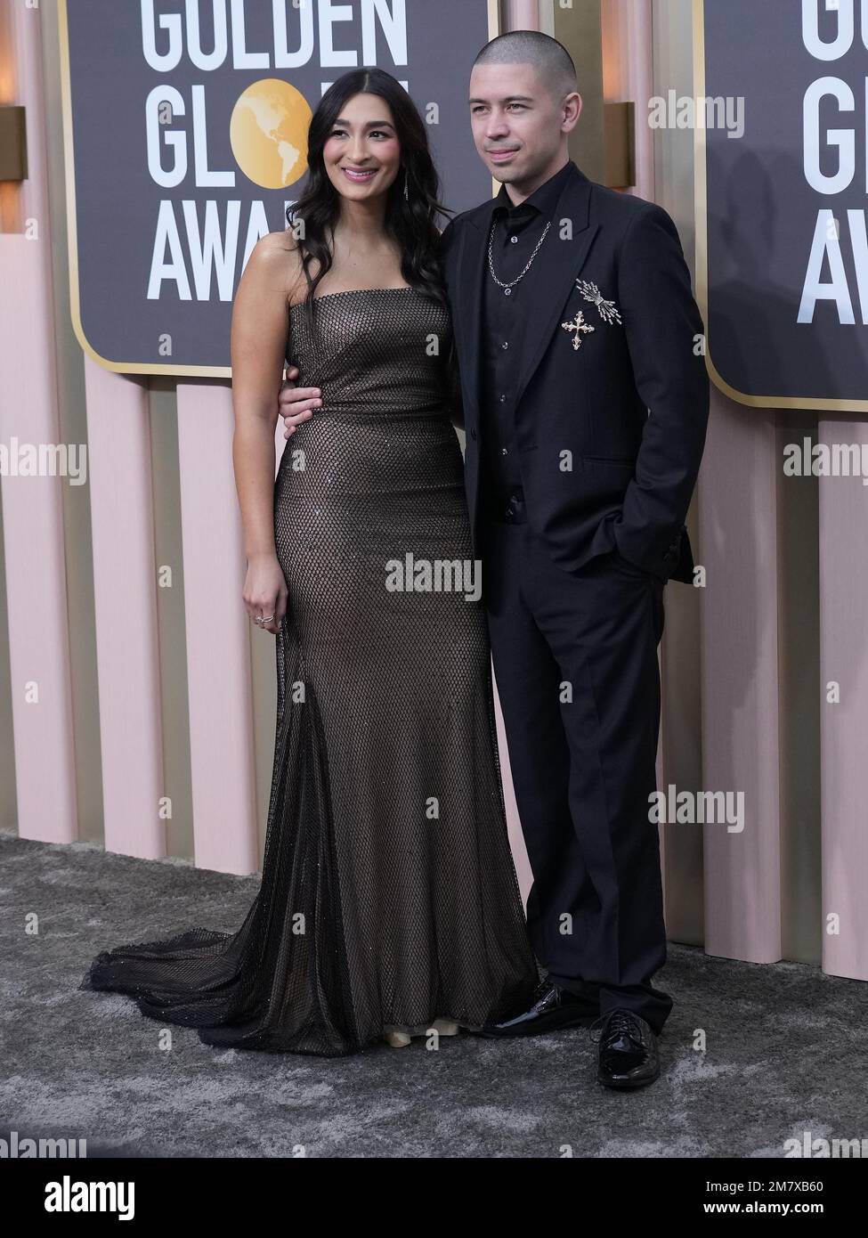 Los Angeles, USA. 10th Jan, 2023. Aleena Miller and Noel Miller arrive ...