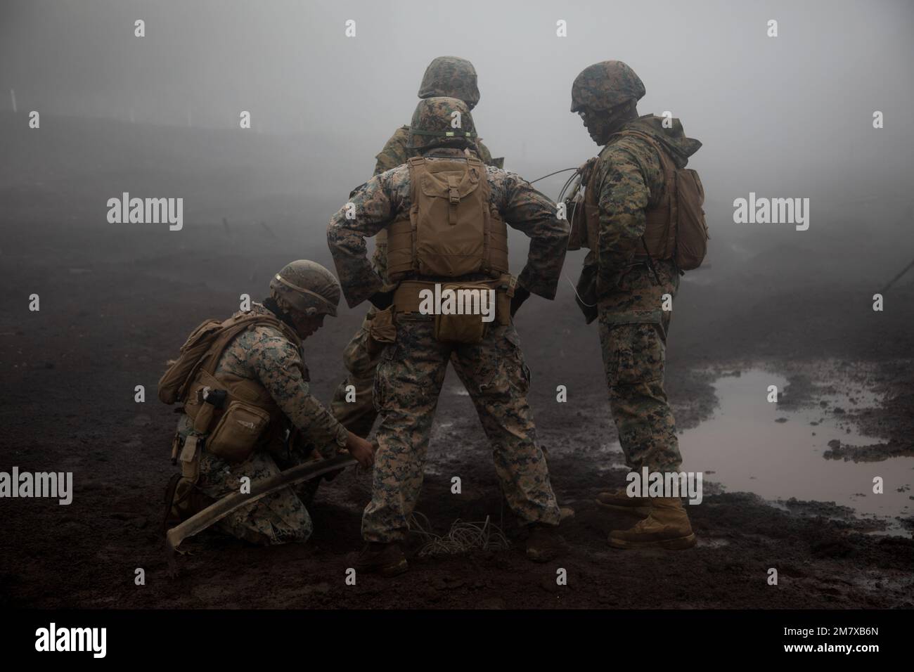 U.S. Marine Corps combat engineers with Marine Wing Support Squadron ...