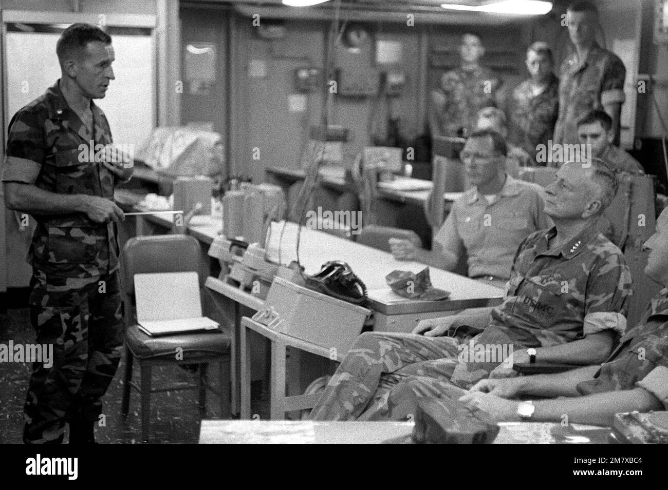 COL Johnson briefs Marine Corps Commandant GEN Robert H. Barrow, second ...
