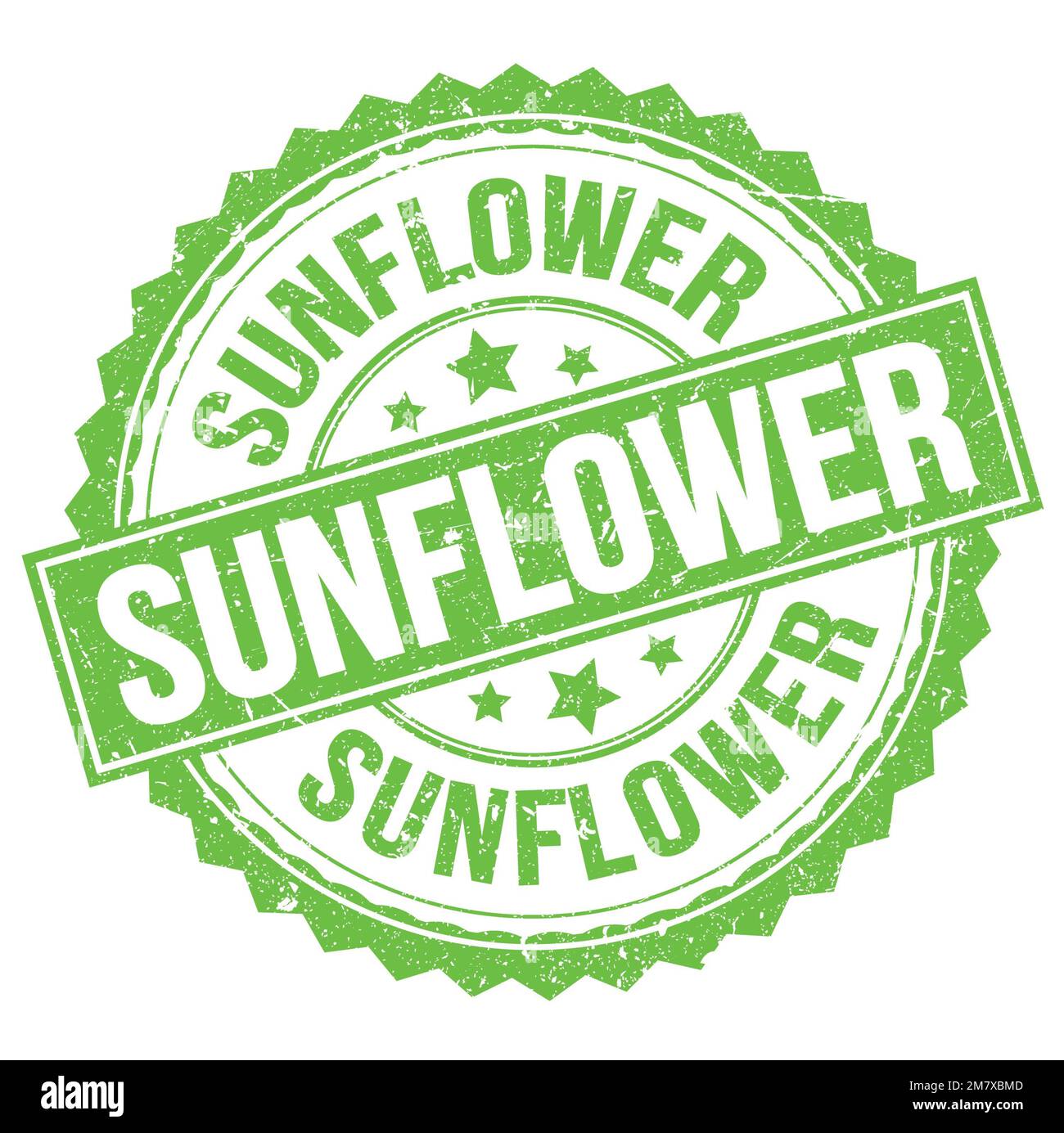 SUNFLOWER text written on green round stamp sign Stock Photo - Alamy