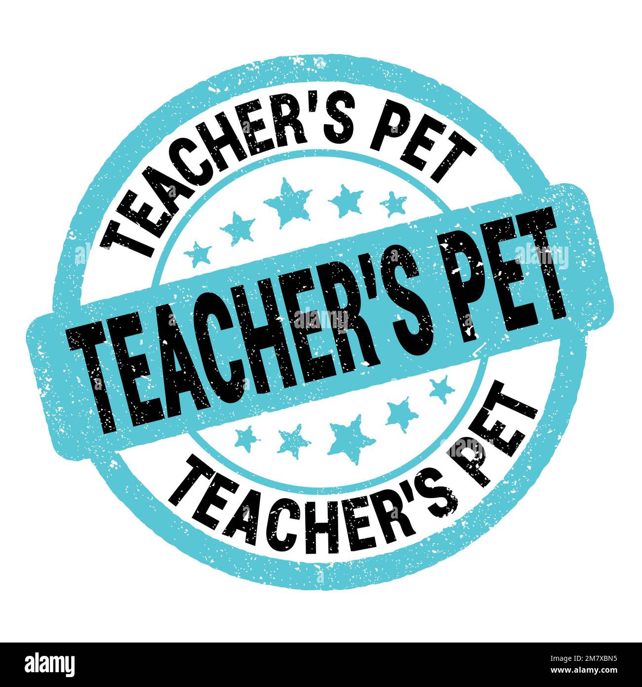 TEACHER'S PET text written on blue-black grungy stamp sign Stock Photo ...