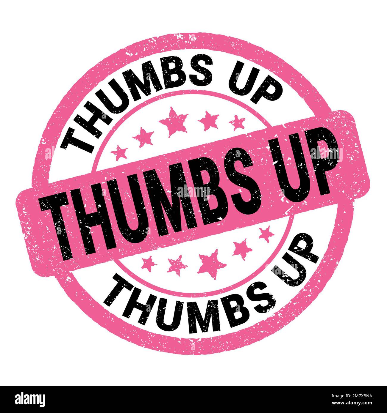 THUMBS UP text written on pink-black grungy stamp sign Stock Photo - Alamy