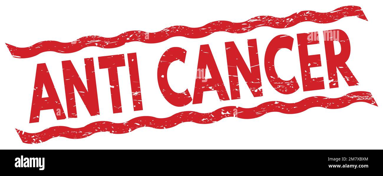 ANTI CANCER text written on red lines stamp sign Stock Photo - Alamy