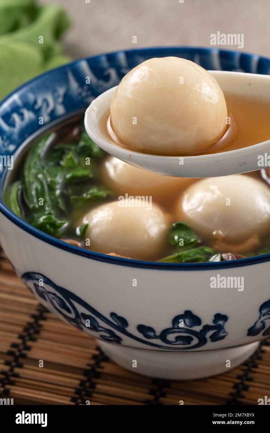 Shrimp balls in soup hi-res stock photography and images - Alamy