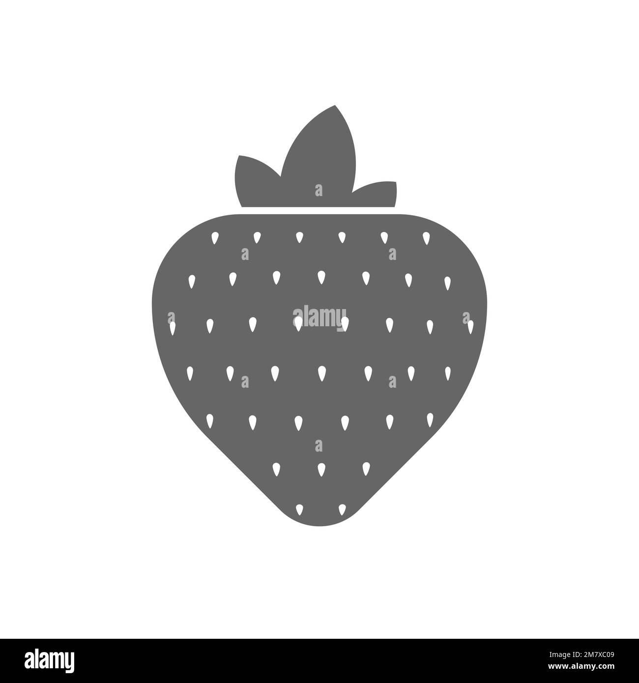 One strawberry white background Black and White Stock Photos & Images ...