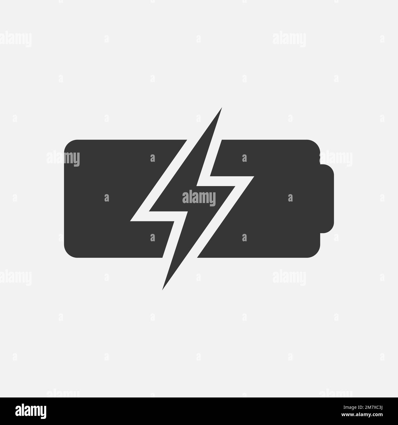 accumulator simple icon, battery symbol isolated on white background ...