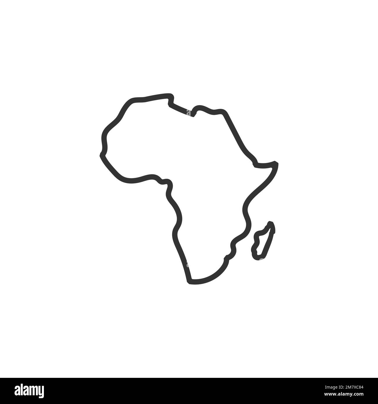 Africa map icon. isolated on white background. Vector illustration. Eps ...