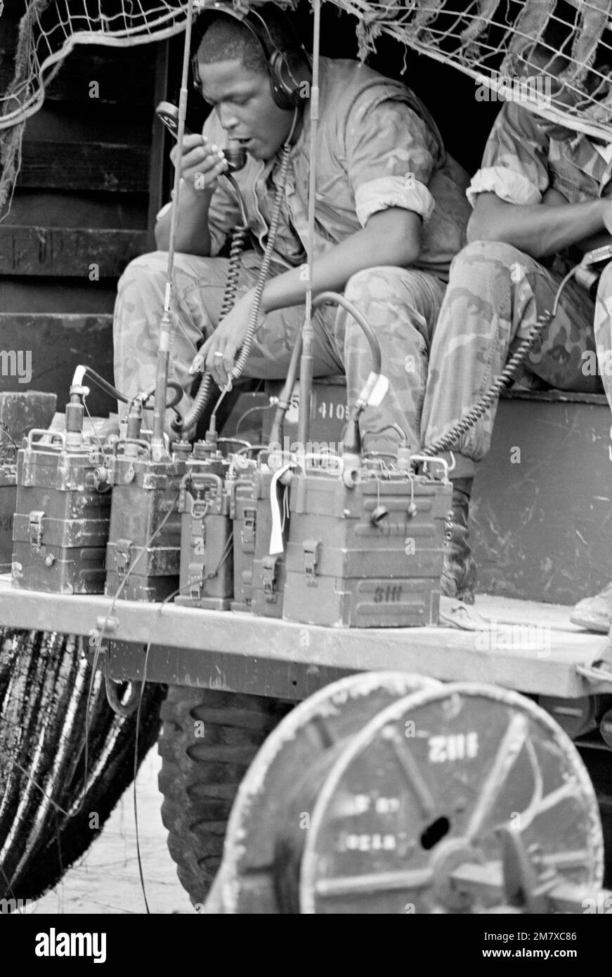 Lance Corporal Johnny Jones, an AN/PRC-25 radio operator for D Battery ...
