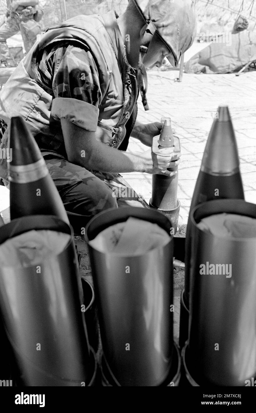 During the 12th Marines, artillery firing exercise, the ammo ...