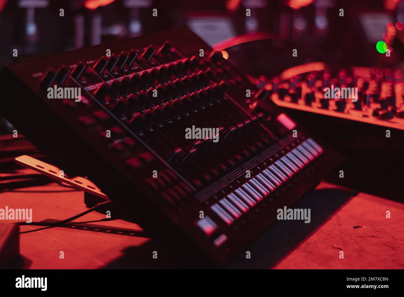 A sound mixing console for mixing audio signals in a recording studio ...