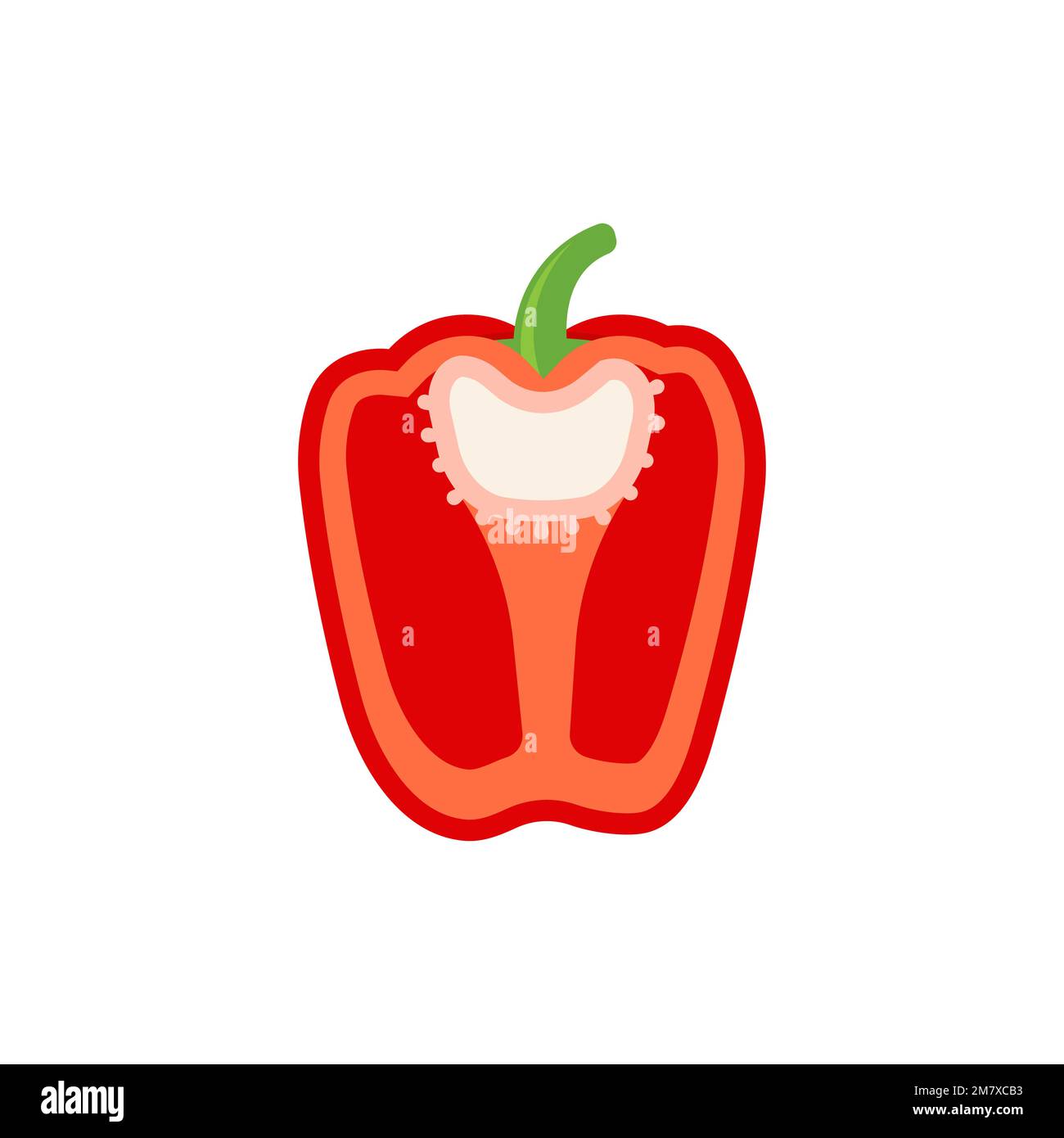 pepper isolated on white background. Vector illustration. Eps 10 Stock ...
